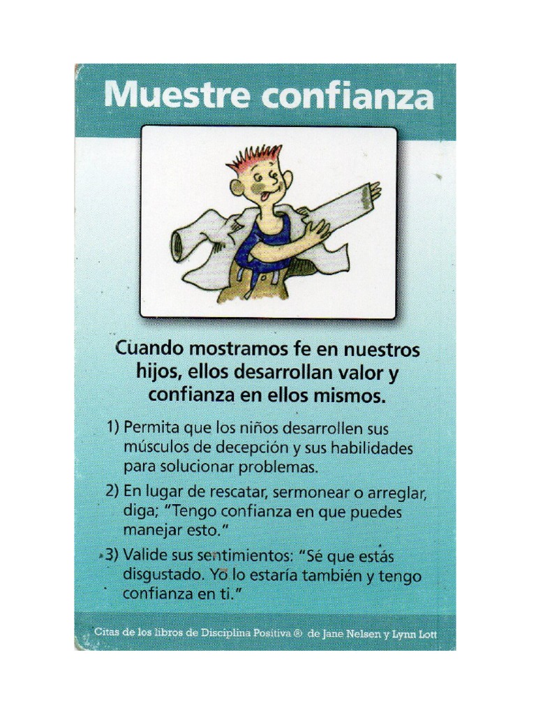 Tarjetas Disciplina Positiva | PDF