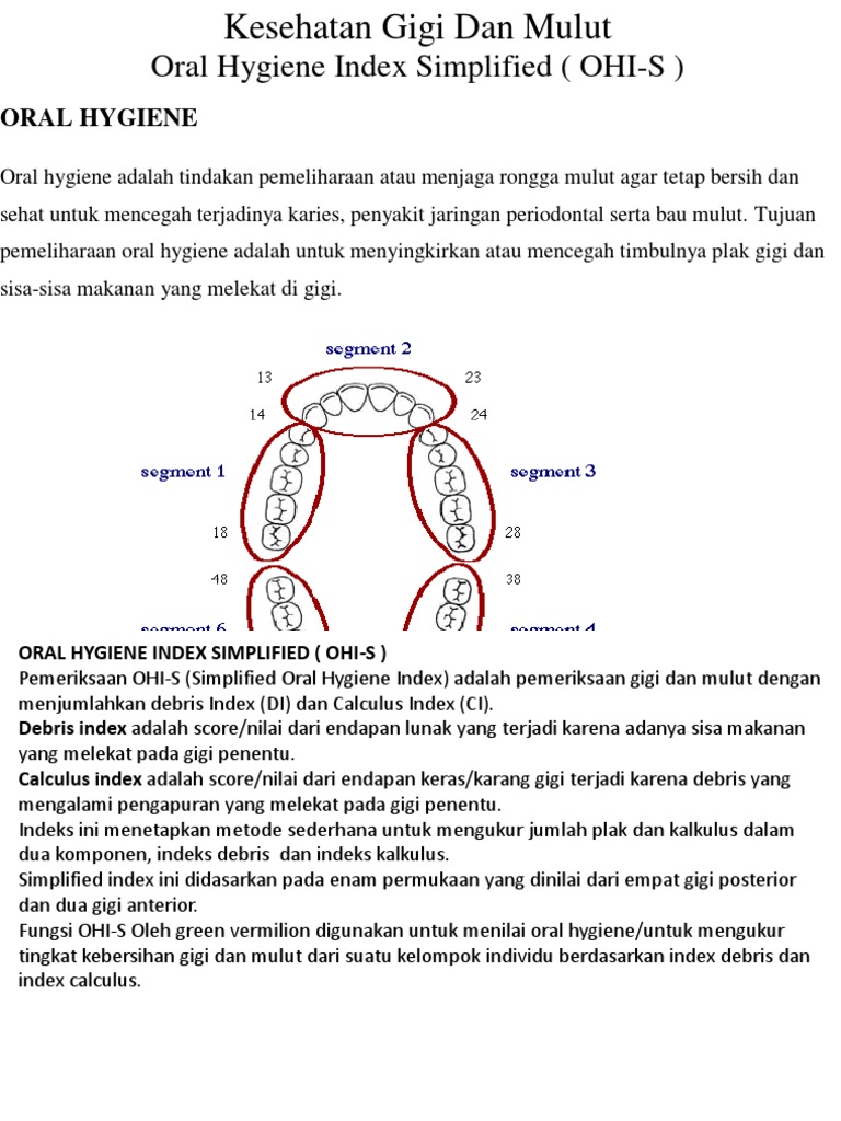 Debris Dan Calculus Index | PDF | Kesehatan Holistik