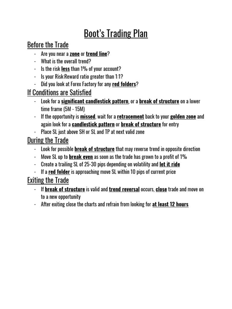 @official - Boot Trading Plan | PDF