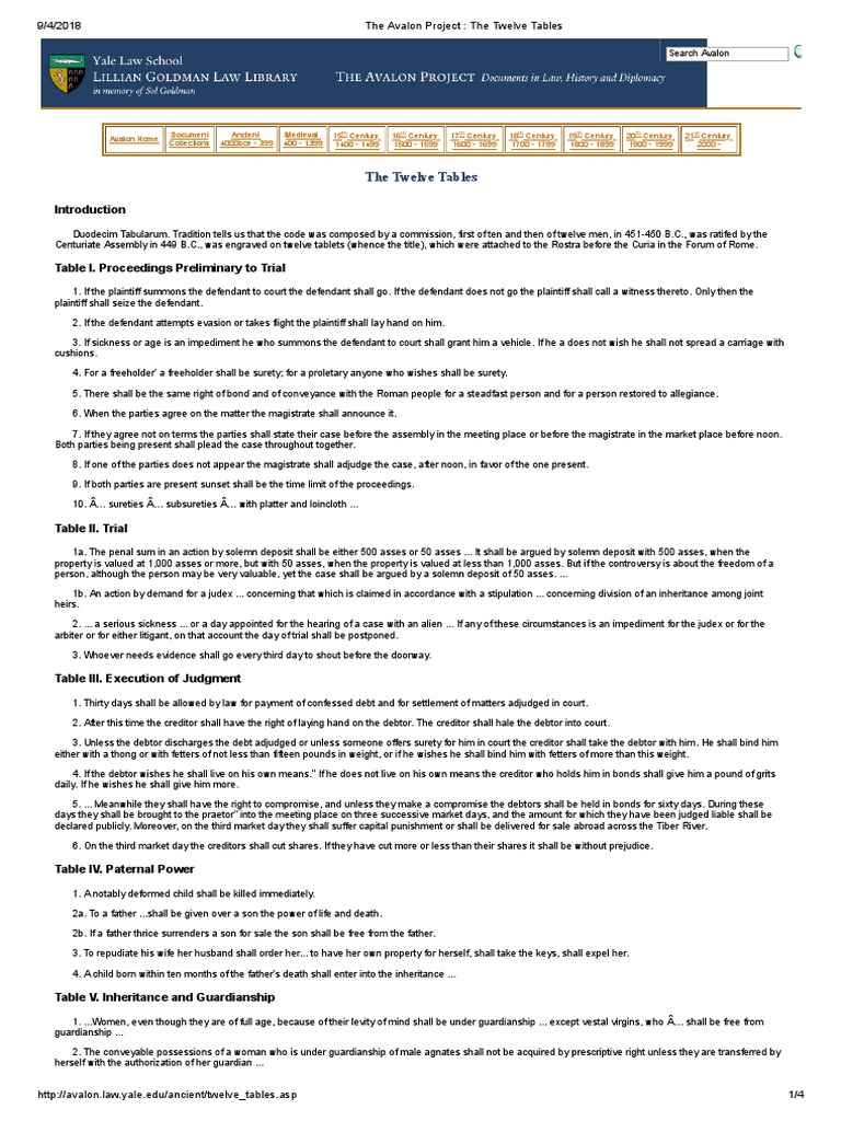The Twelve Tables | PDF | Theft | Legal Guardian