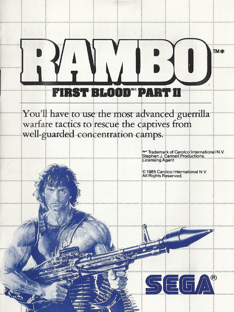 Rambo - First Blood Part 2 - 1986 - Sega | PDF