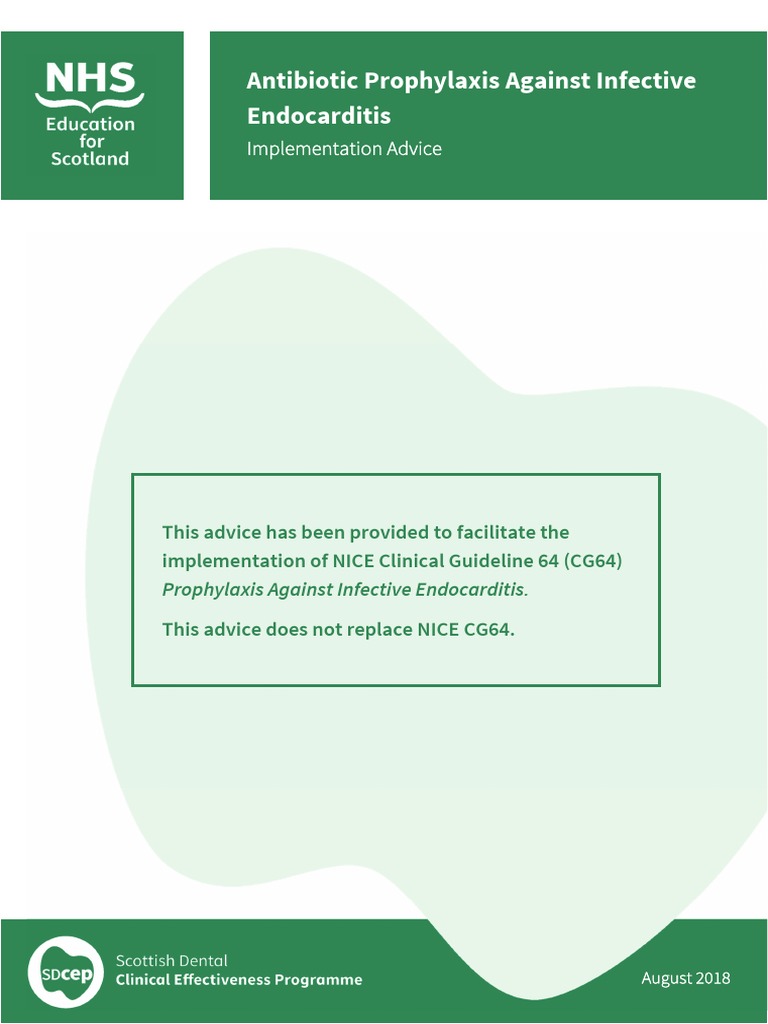 SDCEP Antibiotic Prophylaxis Implementation Advice PDF | PDF ...