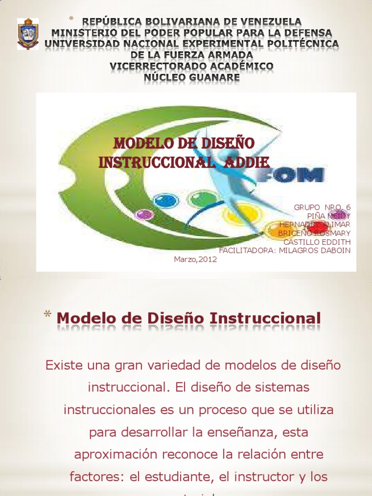 Modelo Addie | PDF | Evaluación | Diseño