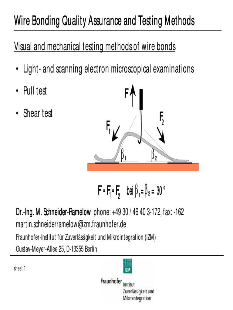 Wire Bonding | PDF | Chemical Product Engineering | Mechanical Engineering