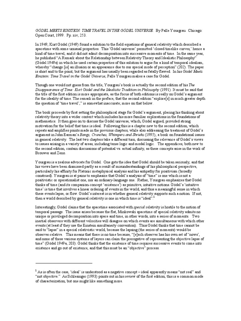 Godel Meets Einstein | PDF | General Relativity | Time Travel