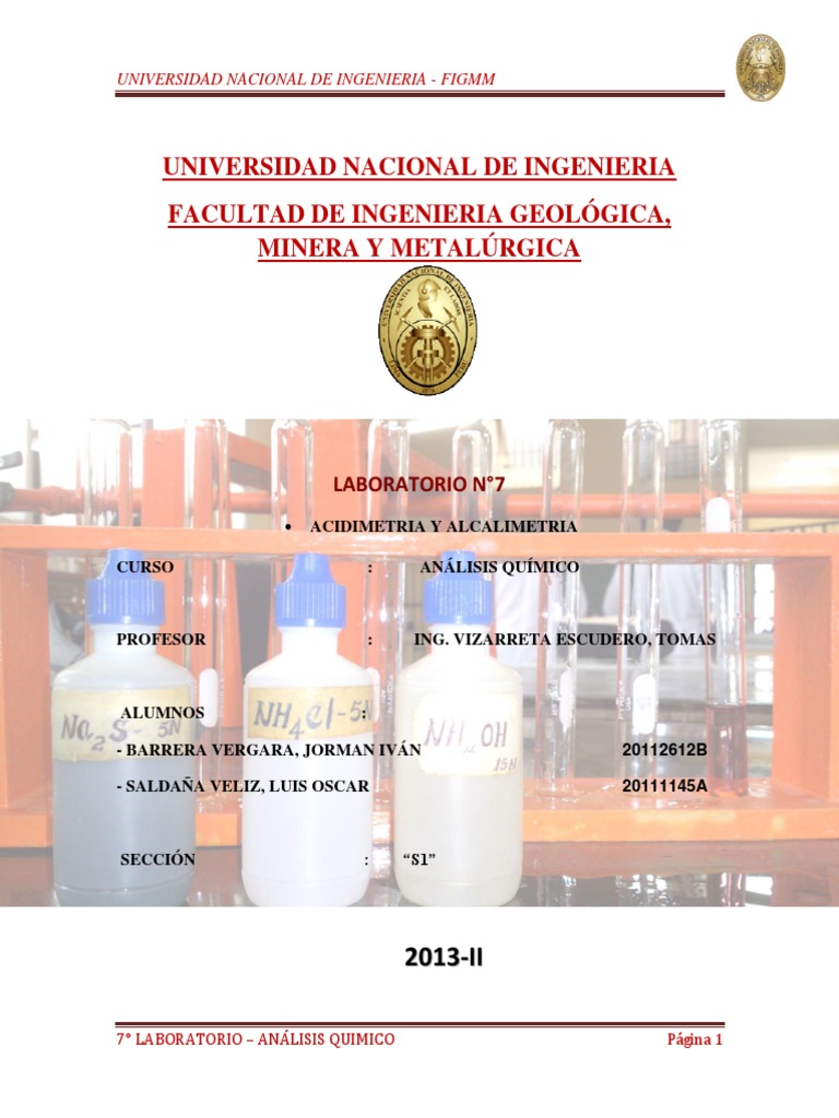 Acidimetria y Alcalimetria | PDF | Valoración | Química