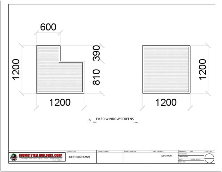 Fixed Window Screens: Elevation Sir Wendel'S Office | PDF | Software ...