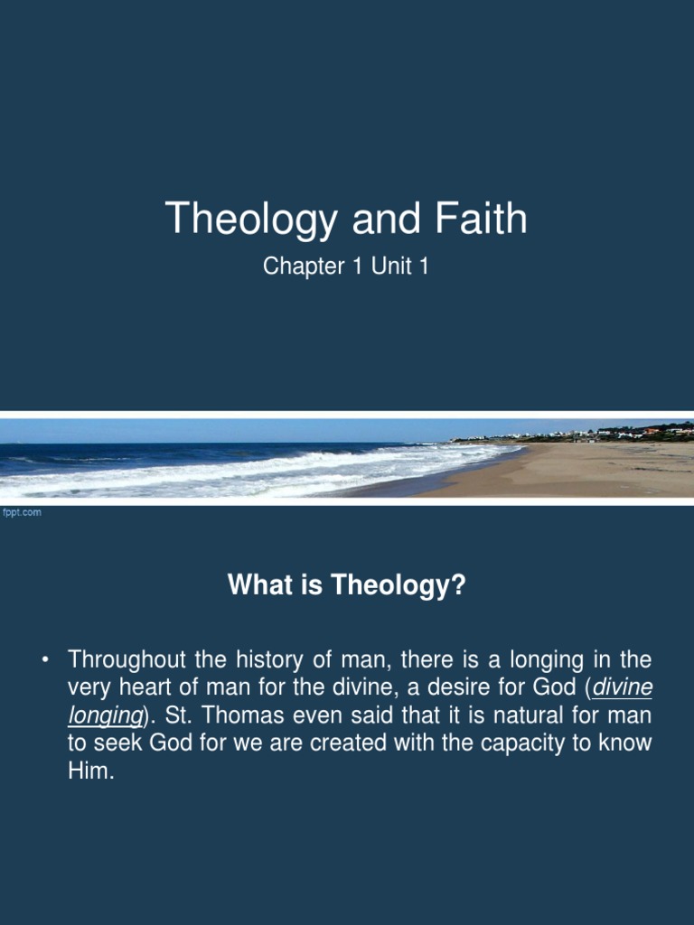 Theology and Faith: Chapter 1 Unit 1 | PDF | Faith | Theology