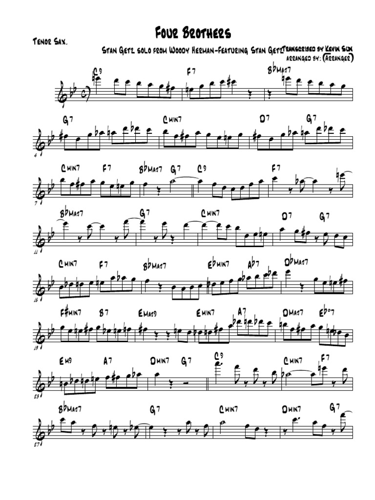 GETZ Four Brothers | PDF | le jazz | Grammy Awards