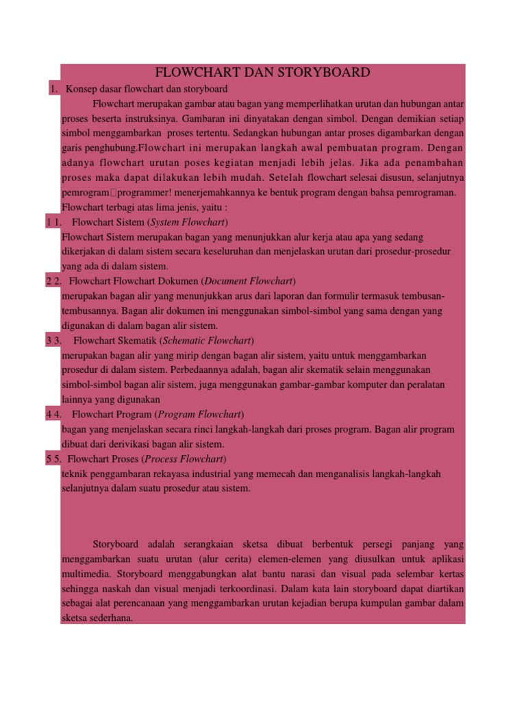 Flowchart Dan Storyboard | PDF