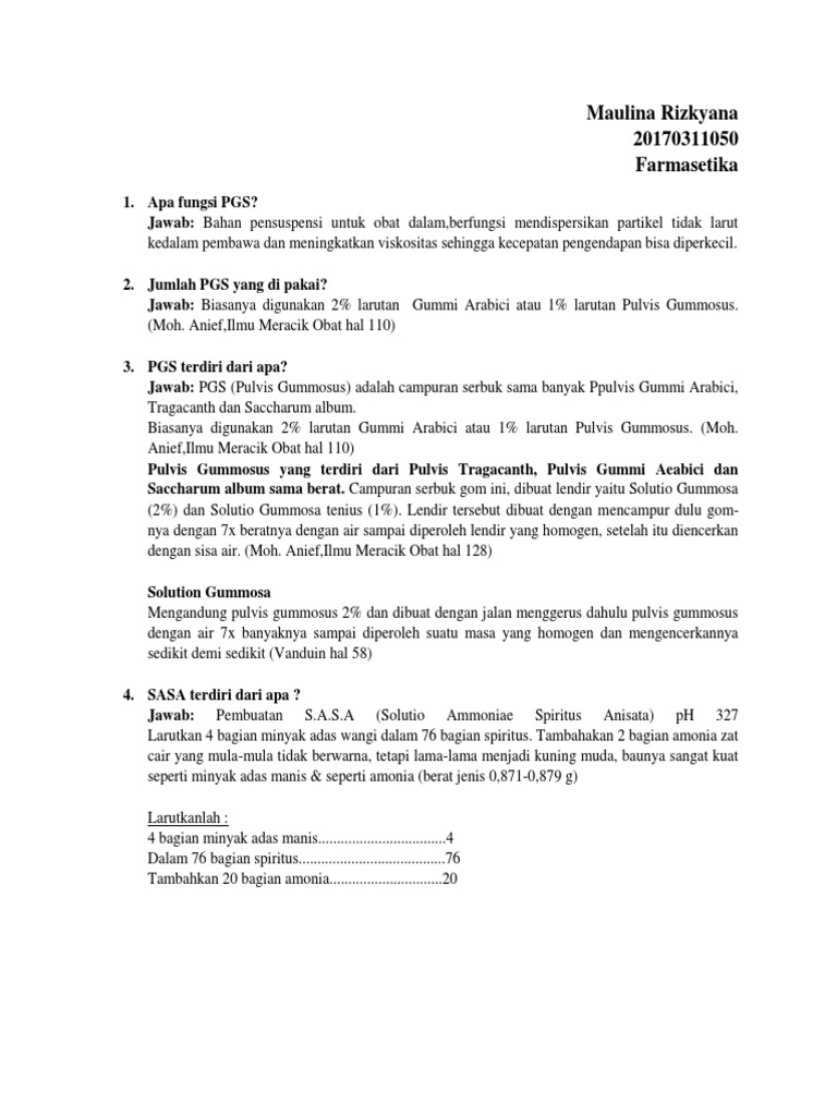 Farmasetika Pgs | PDF