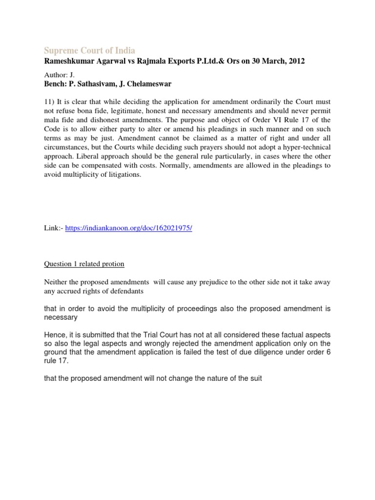 Supreme Court of India Cases | PDF | Due Diligence | Lawsuit