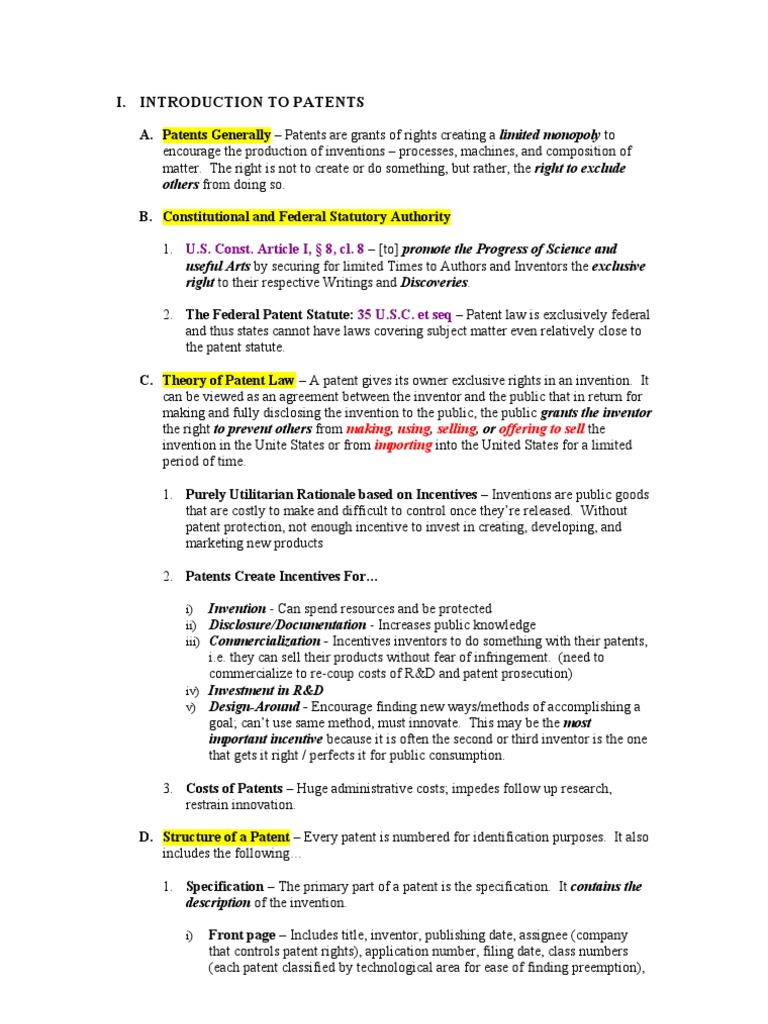 Introduction To Patents | PDF | Prior Art | Patent