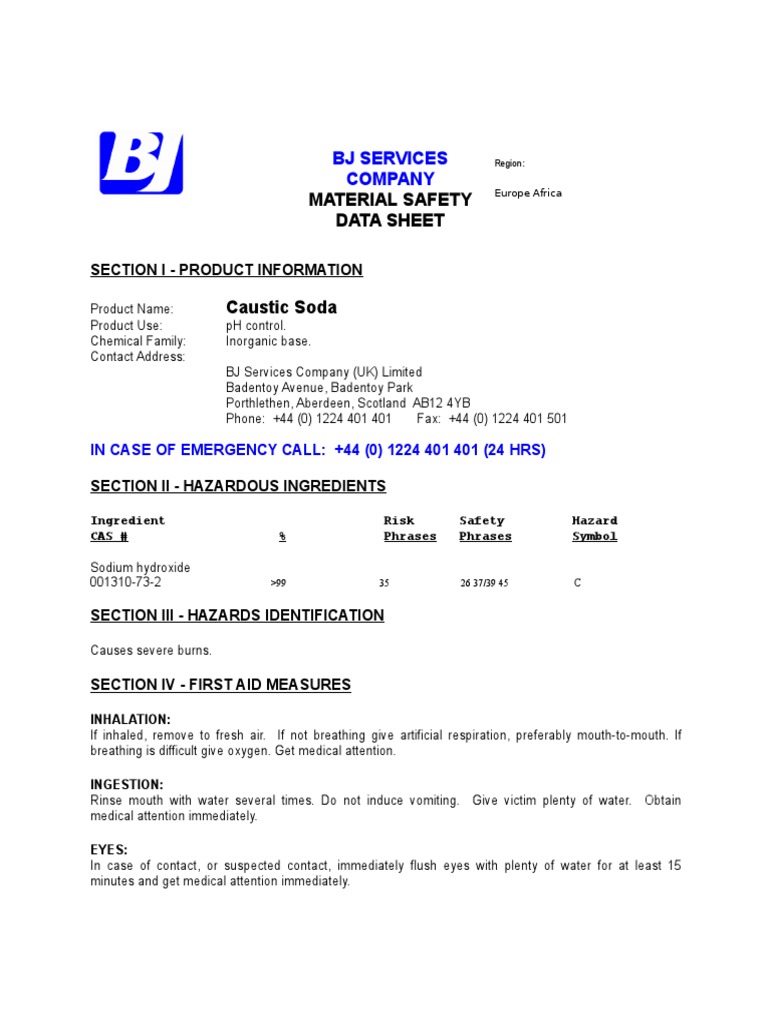 A Comprehensive Guide to the Hazards and Safe Handling of Caustic Soda ...