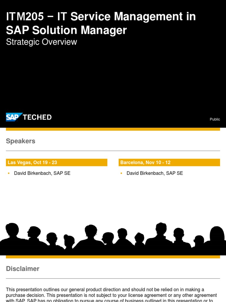 ITM205 IT Service Management in SAP Solution Manager: Strategic ...