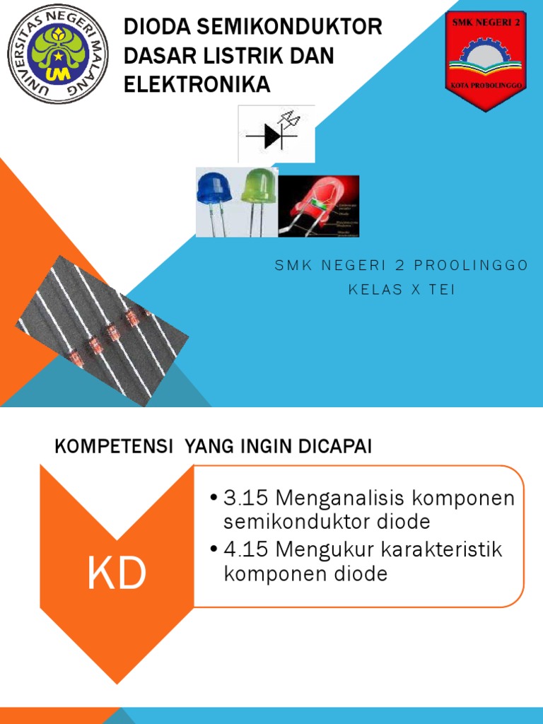 Dioda dan Semikonduktor SMK | PDF | Sains & Matematika | Teknologi & Rekayasa