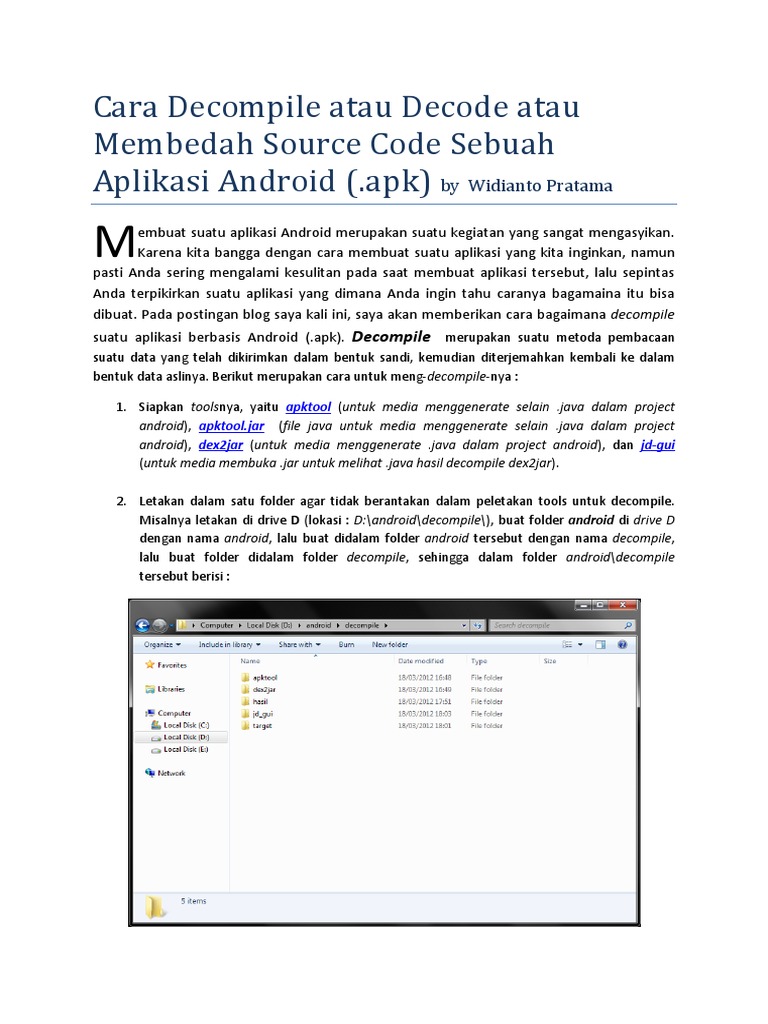 Cara Decompile Atau Decode Atau Membedah Source Code Sebuah Aplikasi ...