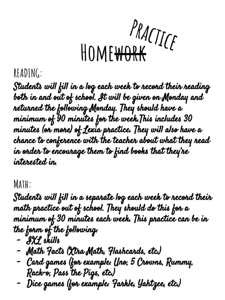 Weekly Reading and Math Log Template | PDF