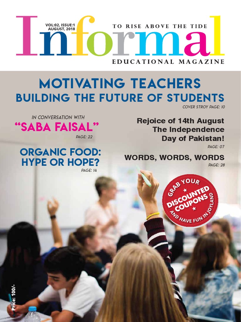10 Informal Magazine AUGUST-18 | PDF | Organic Foods | Teachers