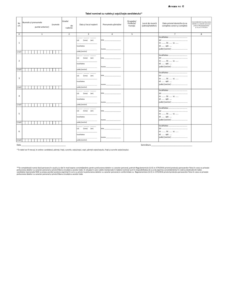 Anexa 6 - Tabel Rude | PDF