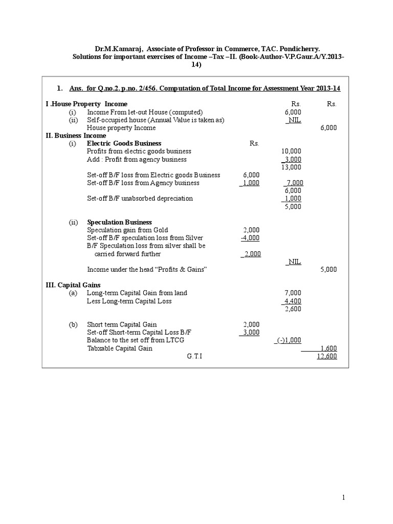 Notes For Income tax-II | Download Free PDF | Expense | Depreciation