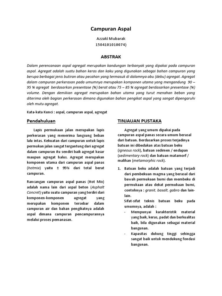 Agregat Aspal | PDF