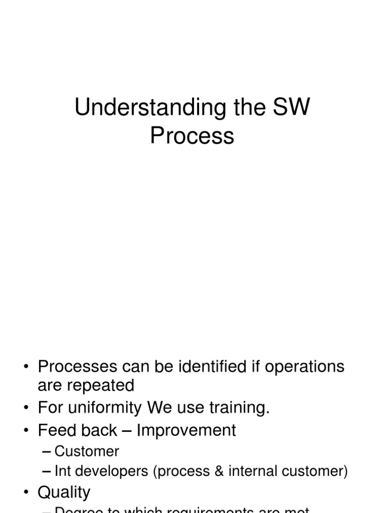 Understanding The SW Process - 7QTools | PDF | Computing | Business