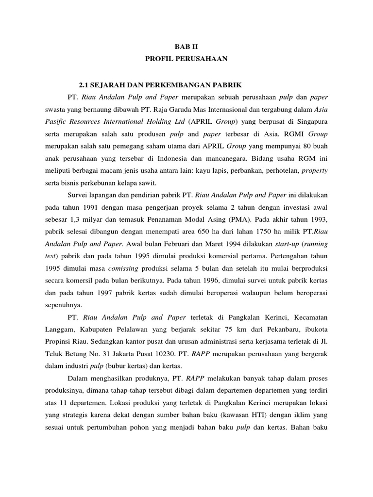 Laporan KP Pt. Rapp Almost Donedocx | PDF