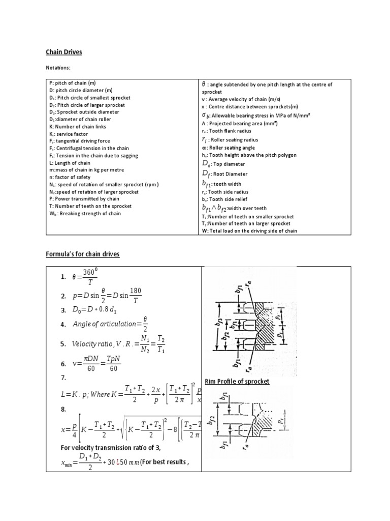 Machine Design Formula List | PDF | Applied And Interdisciplinary ...