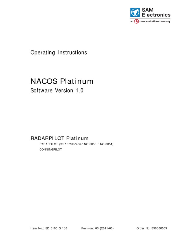 Radar - Sam Electronics User Manual | PDF | Electromagnetic ...