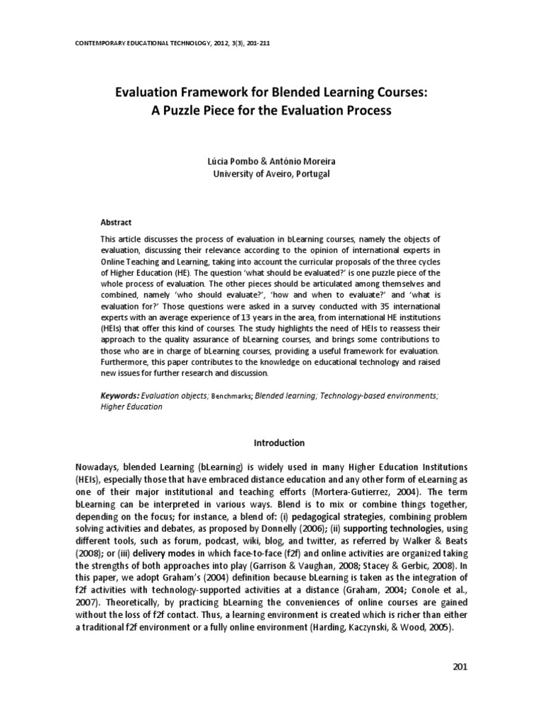 Learning Frameworks | PDF | Educational Technology | Evaluation