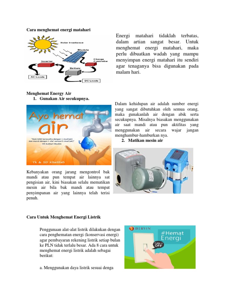Cara Menghemat Energi Matahari | PDF