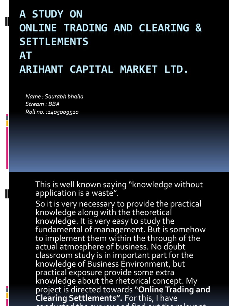 Anuj Project | Download Free PDF | Stocks | Securities (Finance)