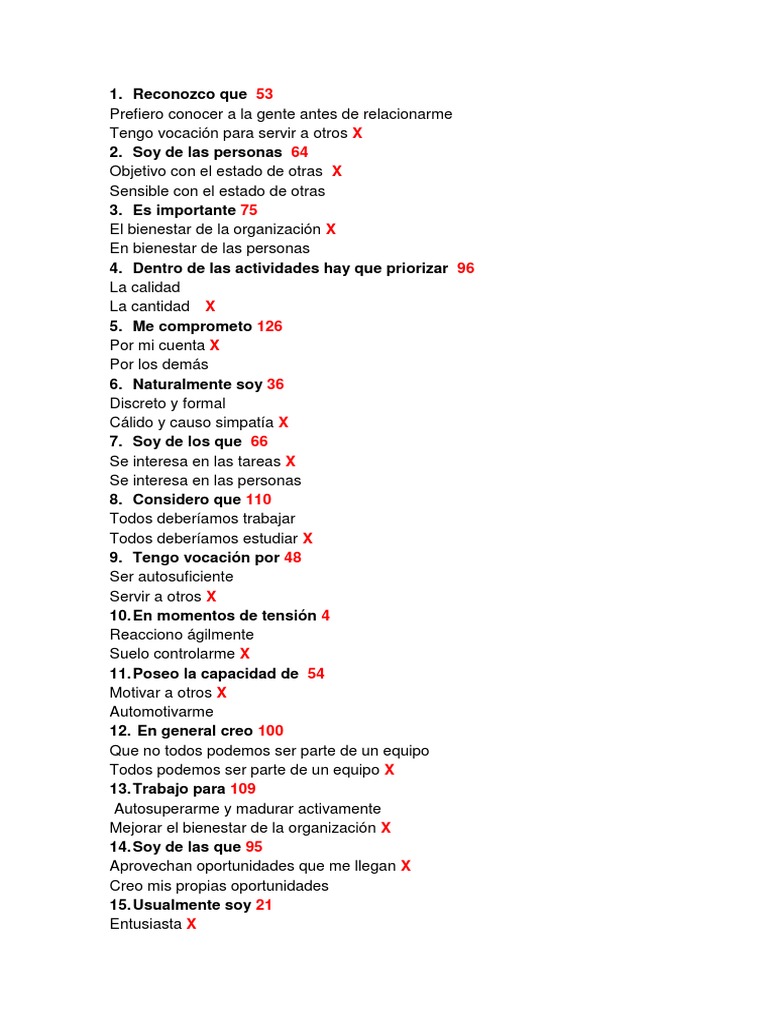 TEST | PDF | Conceptos psicologicos | Sicología