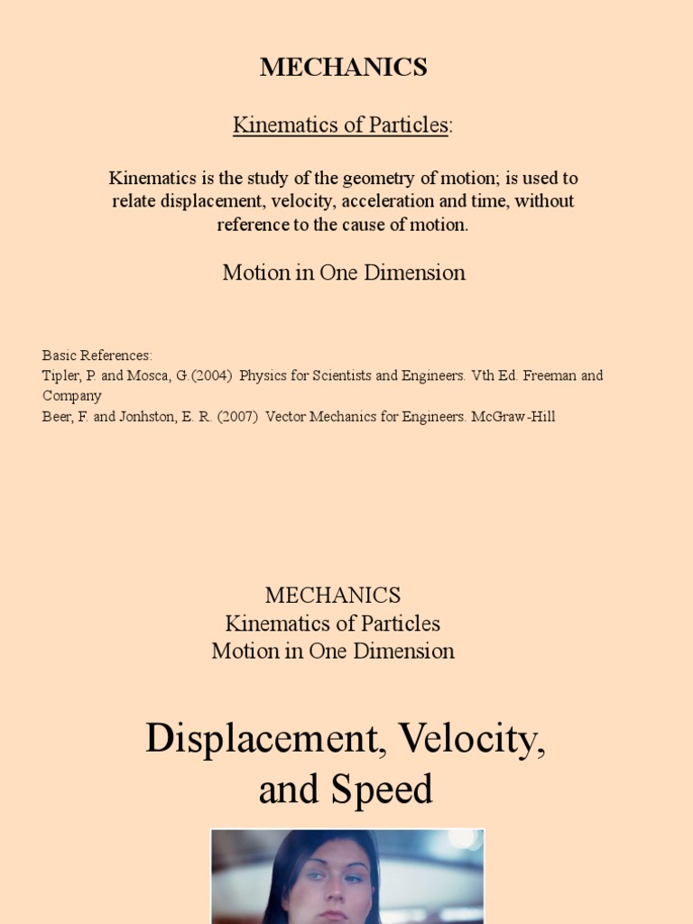 Mechanics: Kinematics of Particles | PDF | Kinematics | Velocity