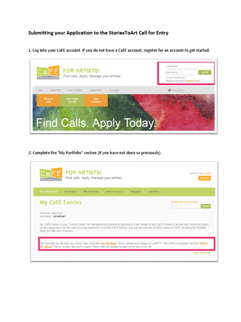 How to Apply for StoriesToArt Entry | PDF | Finance & Money Management