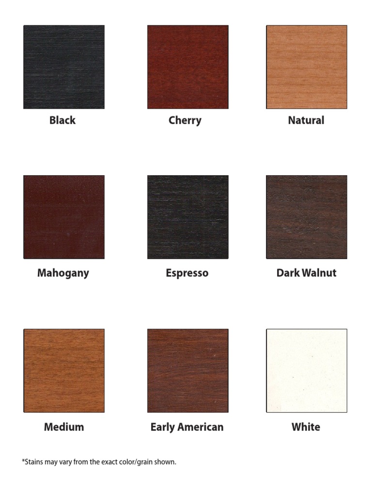 Black Cherry Natural: Stains May Vary From The Exact Color/grain Shown ...
