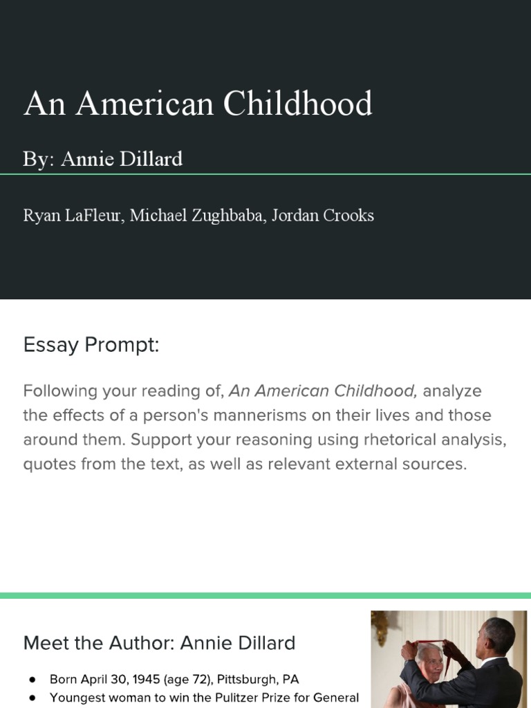 An American Childhood Presentation | PDF
