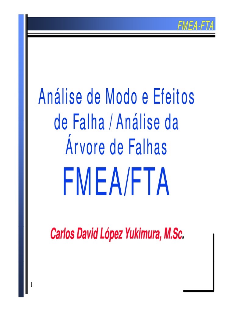 Fmea - Fta PDF | PDF | Qualidade (negócios) | Engenharia