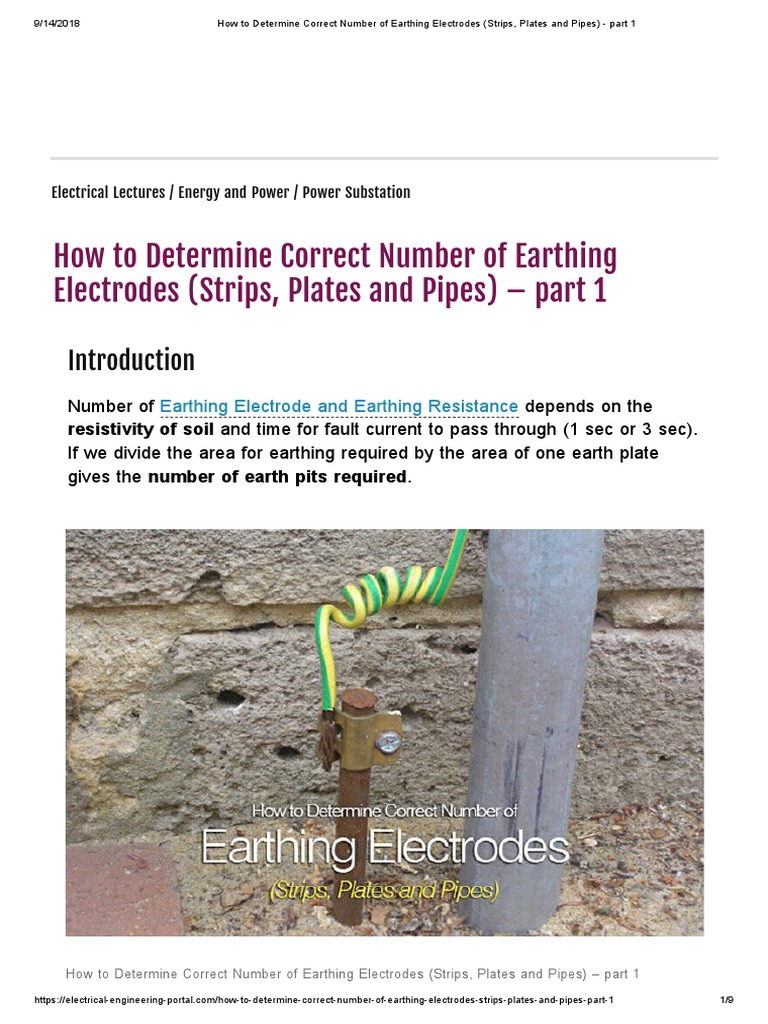 Calculating Earth Electrode Requirements: A Step-by-Step Guide to ...