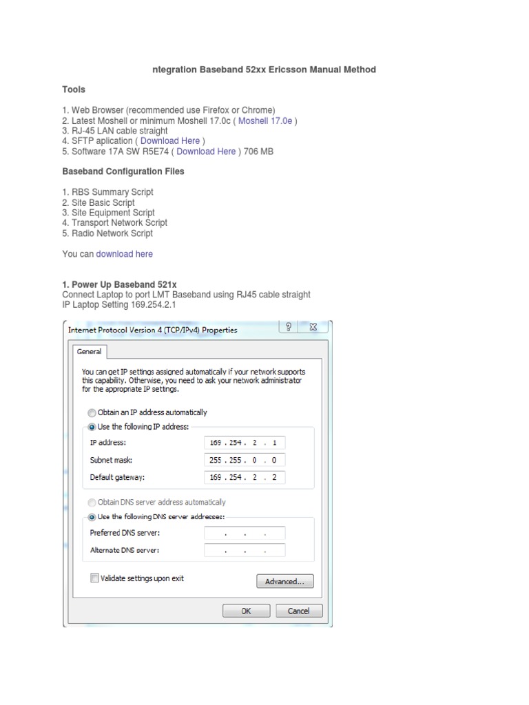 Ericsson Baseband 52xx Manual Guide | PDF | File Transfer Protocol | Computer Network