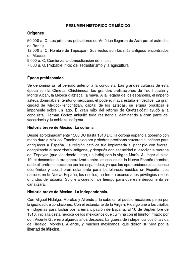 Breve Historia de México | PDF | Mesoamérica | México
