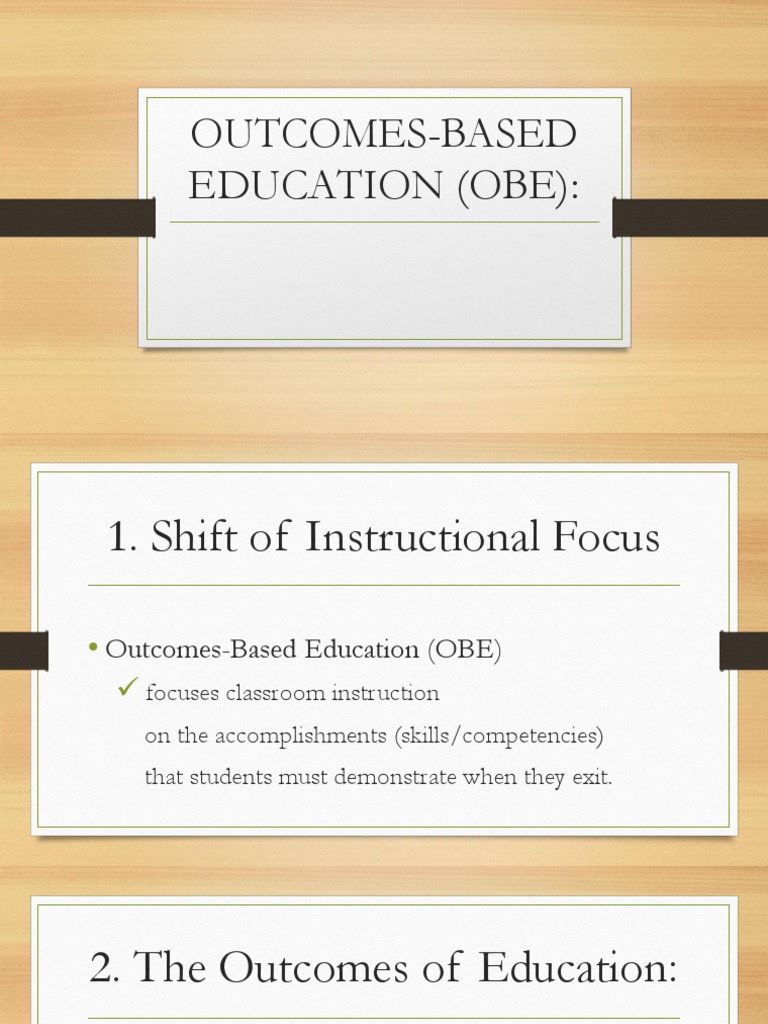 3 OBE Presentation B | PDF | Educational Assessment | Curriculum