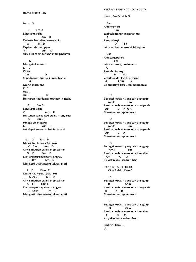 Kord Gitar Word | PDF