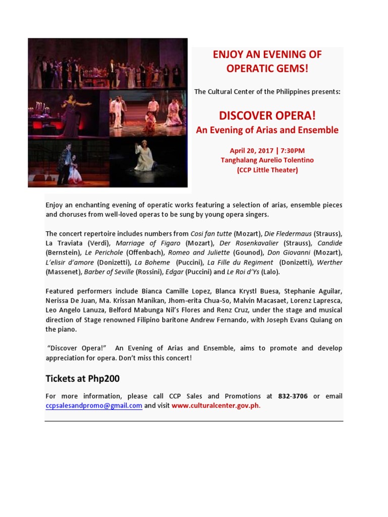E FLYER - Discover Opera! | PDF