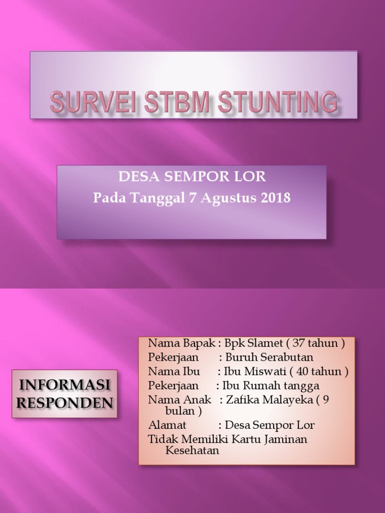 Survei STBM Stunting | PDF