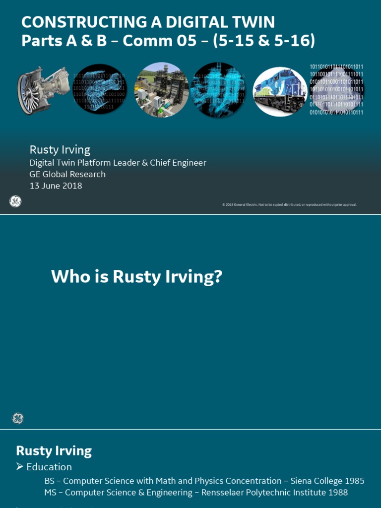 GE Digital Twin Overview and Tutorial -- RRI v3.pdf | Machine Learning ...