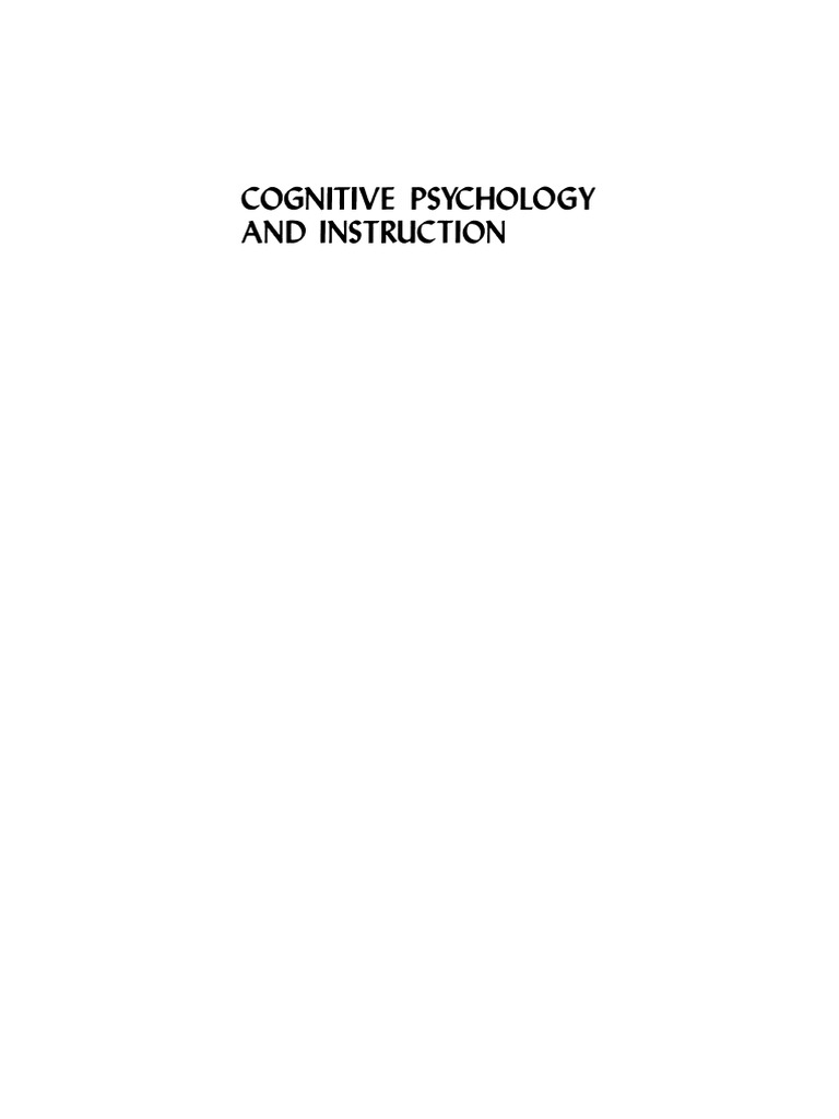 (Ronna F. Dillon and Robert J. Sternberg (Eds.) ) Cognition ...