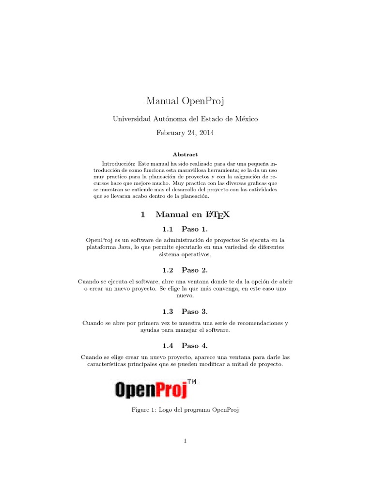 Manual Openproj | PDF | Informática | Software