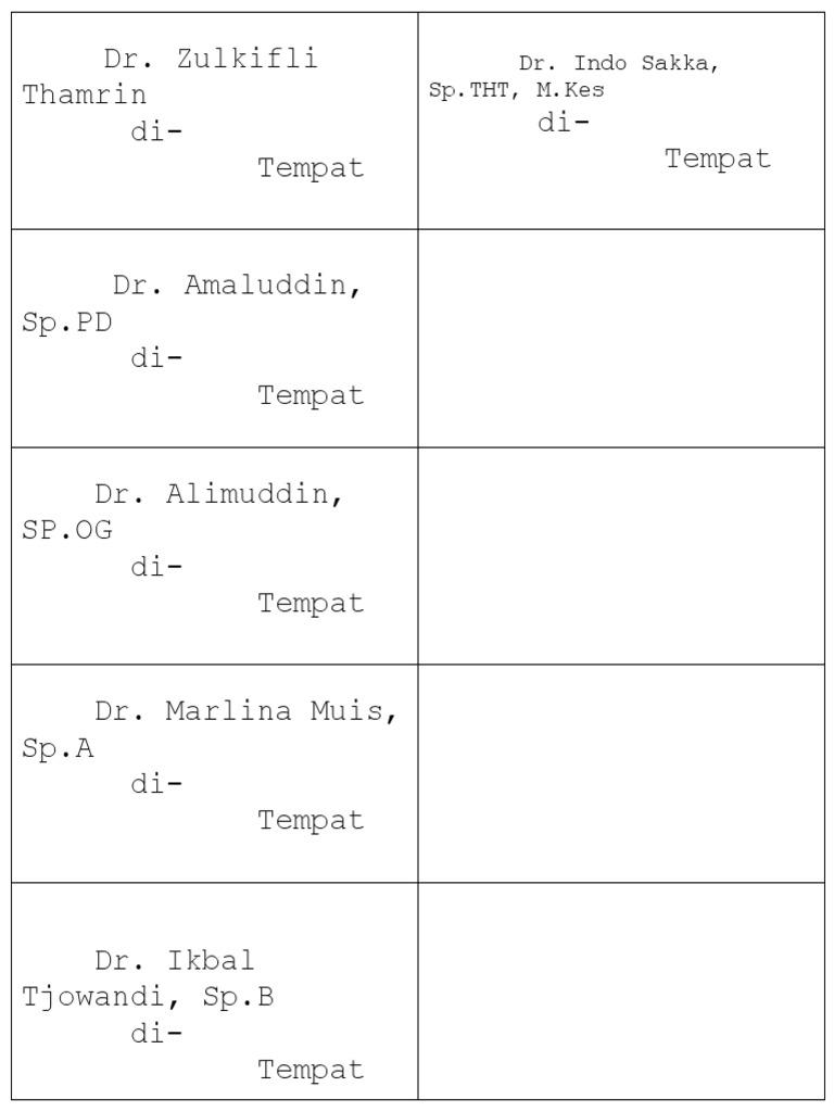 Label Undangan 121 | PDF